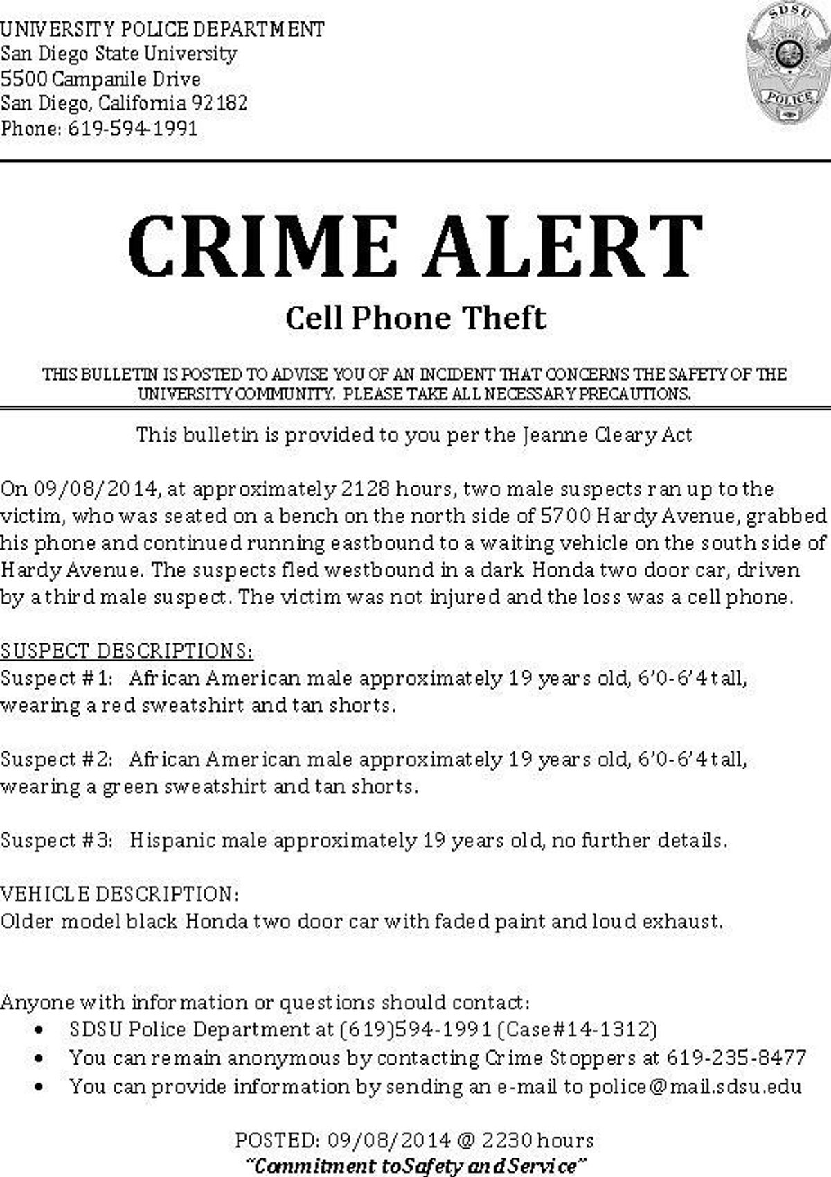 Crime Alerts are Not Enough