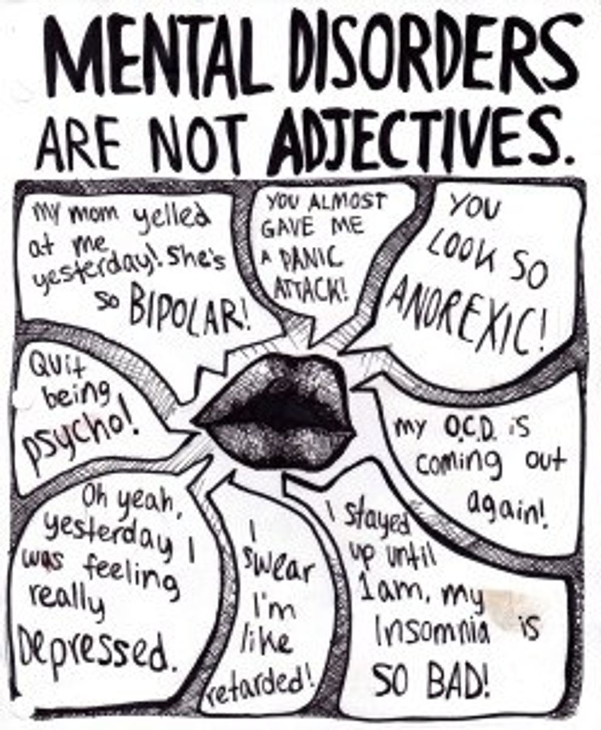 Mental Illnesses Are NOT Adjectives | The Odyssey Online