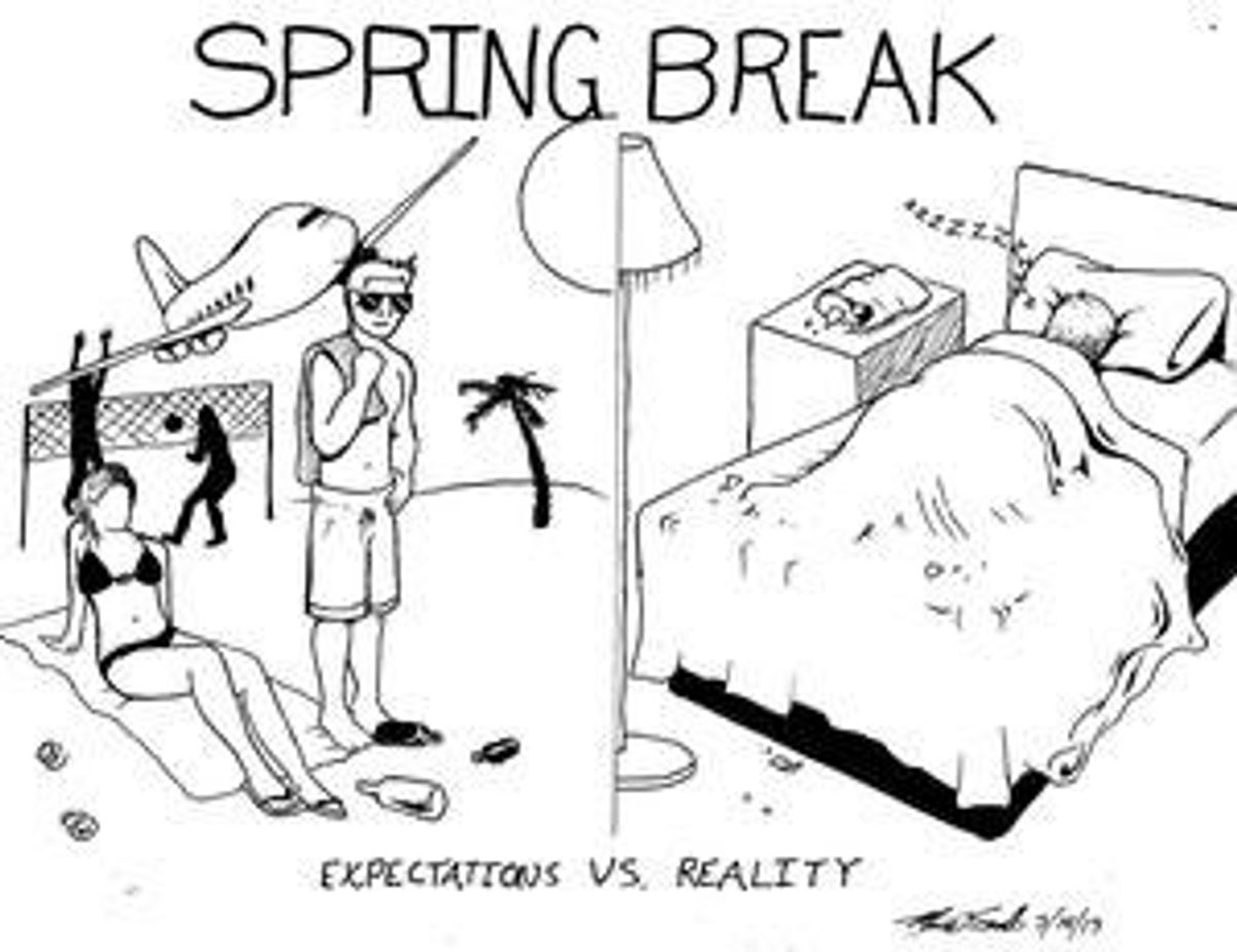 Spring Break: Expectations Vs. Reality | The Odyssey Online