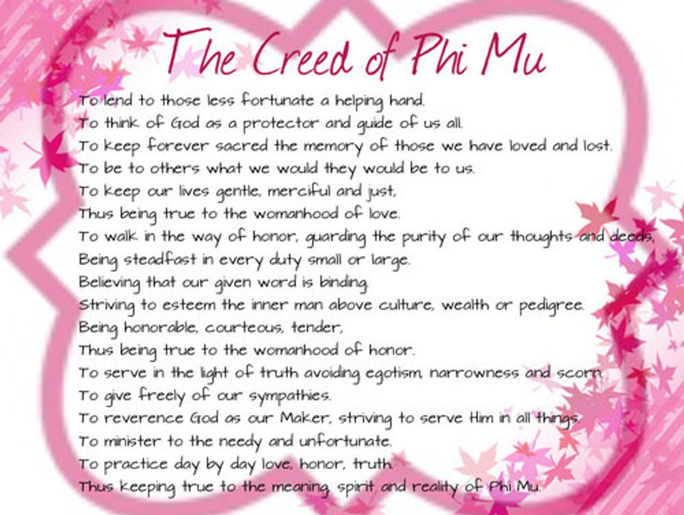 Phi Mu Creed