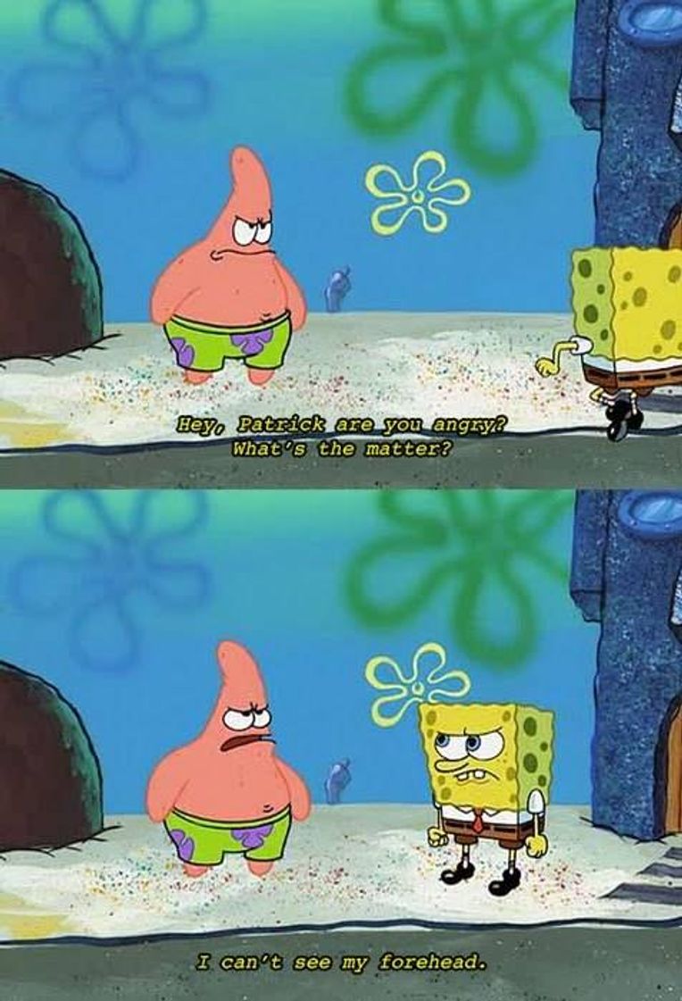 Patrick Star Meme I Cant See My Forehead