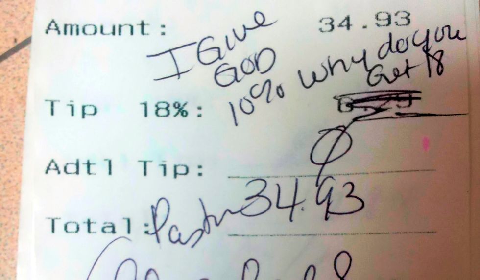 Here's What It Actually Means When You Don't Tip | The Odyssey Online