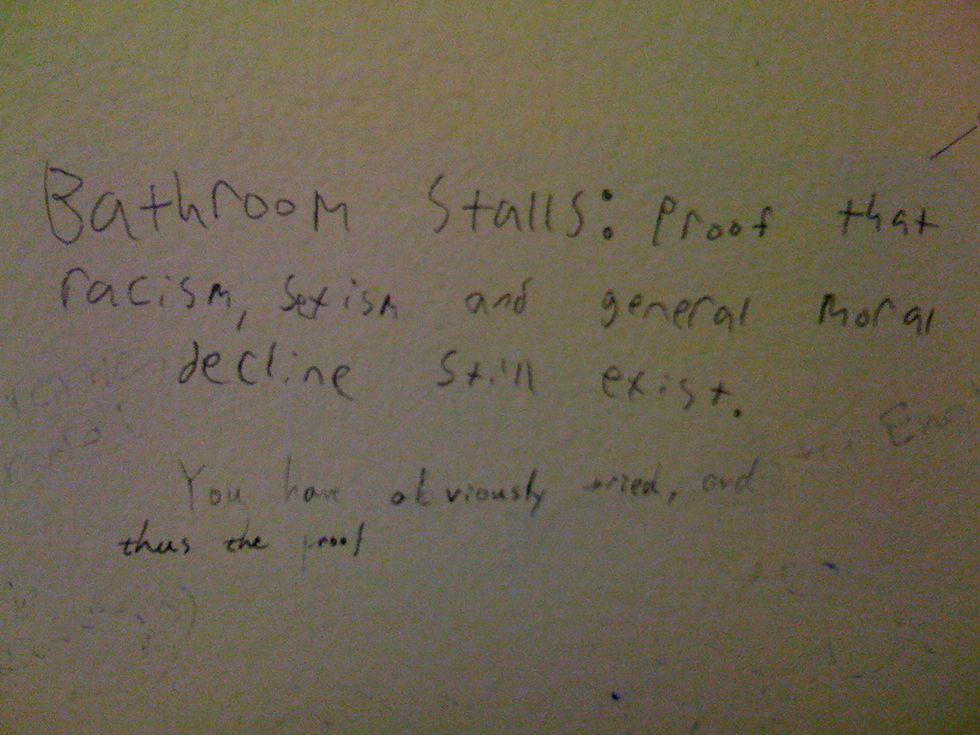 To The People That Write On Bathroom Walls | The Odyssey Online