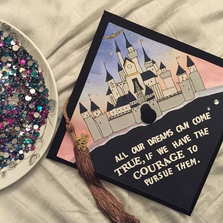 Graduation Cap Decoration Disney Princess