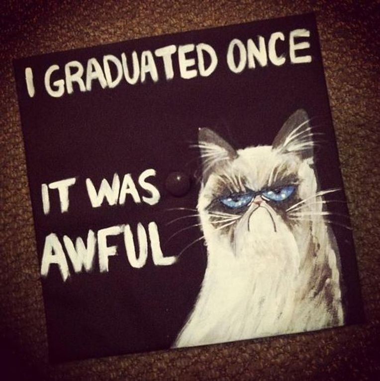 Grumpy Cat Graduation Cap