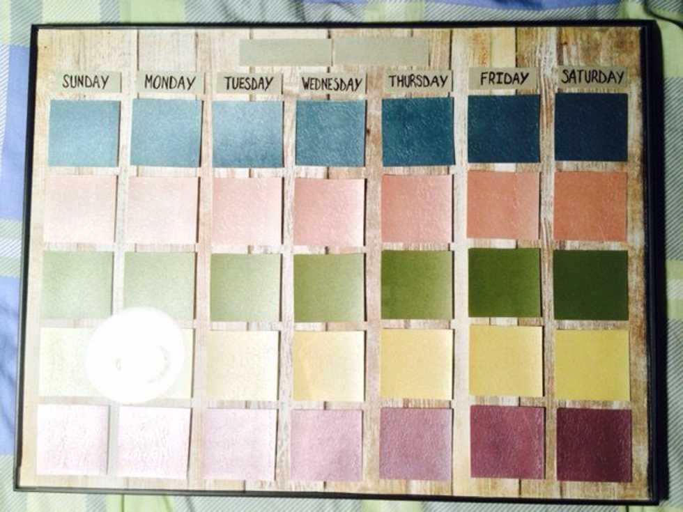 DIY! Paint Chip Calendar! | The Odyssey Online