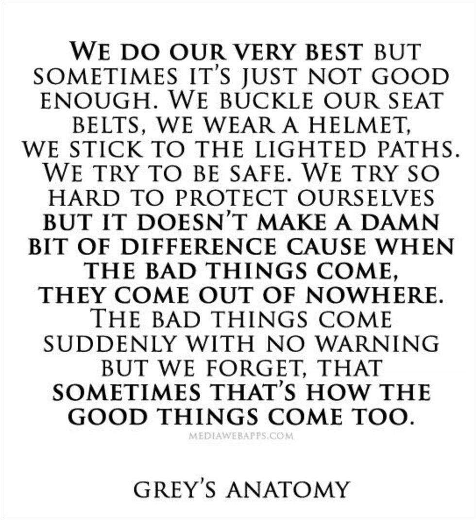 10 "Grey's Anatomy" Quotes That Remind Us To Never Give Up | The ...