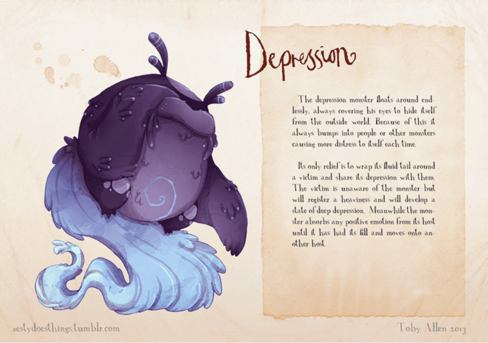 This Artist Imagined What Mental Illnesses Would Look Like As Monsters ...